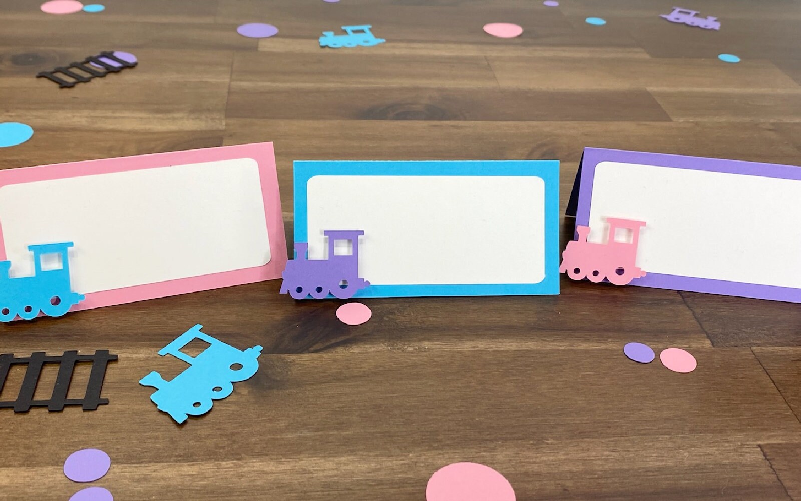 Pink Train Food Tents - Place Cards - Train Food Cards - Girl Train ...