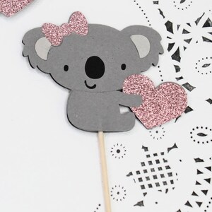 Koala Bear Cupcake Toppers - Food Picks - Party Picks - Valentine's Day ...
