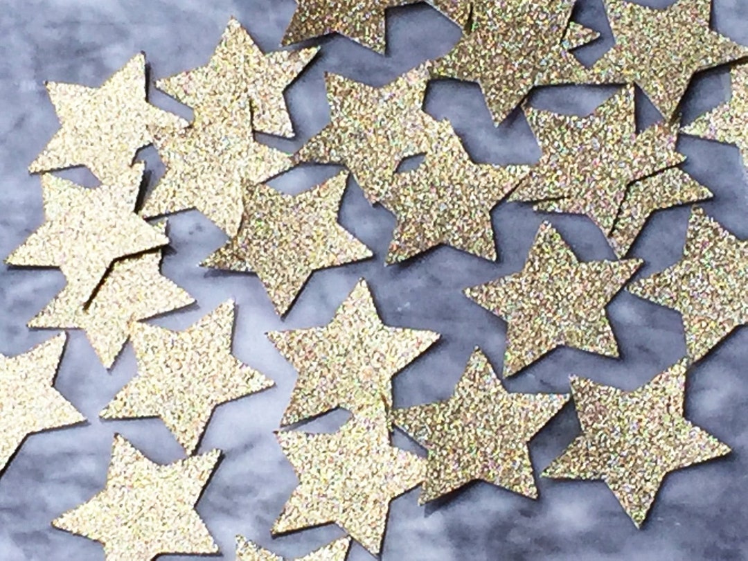 Gold Glitter Star Confetti - Many Colors - Twinkle Little Star Party ...