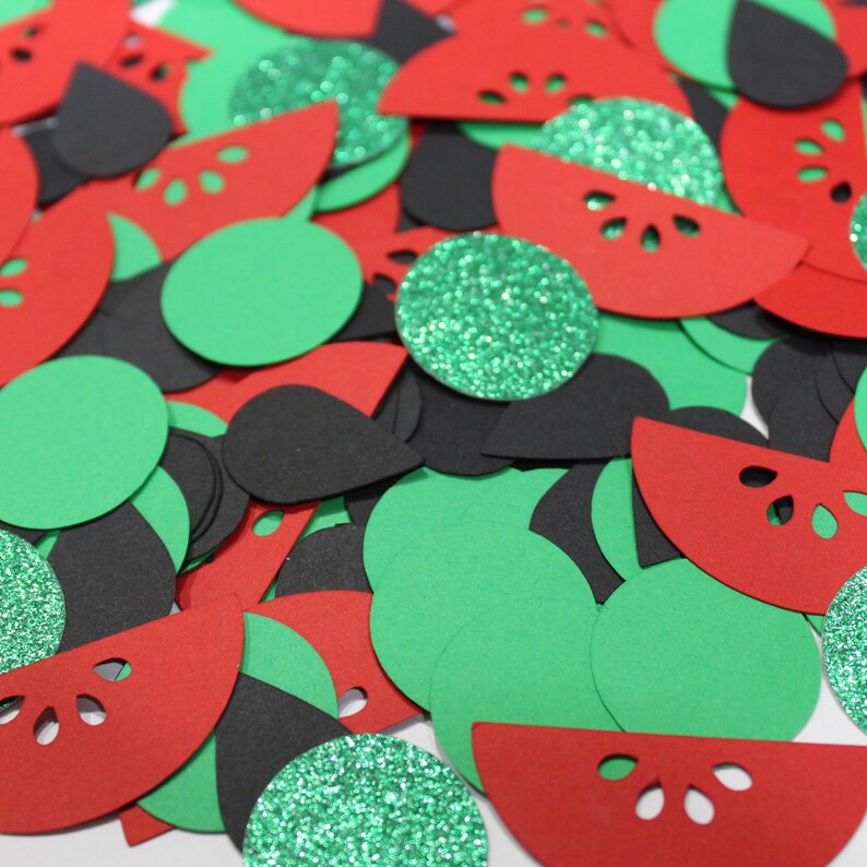 Watermelon Confetti - One in a Melon Theme Party - Fruit Confetti ...