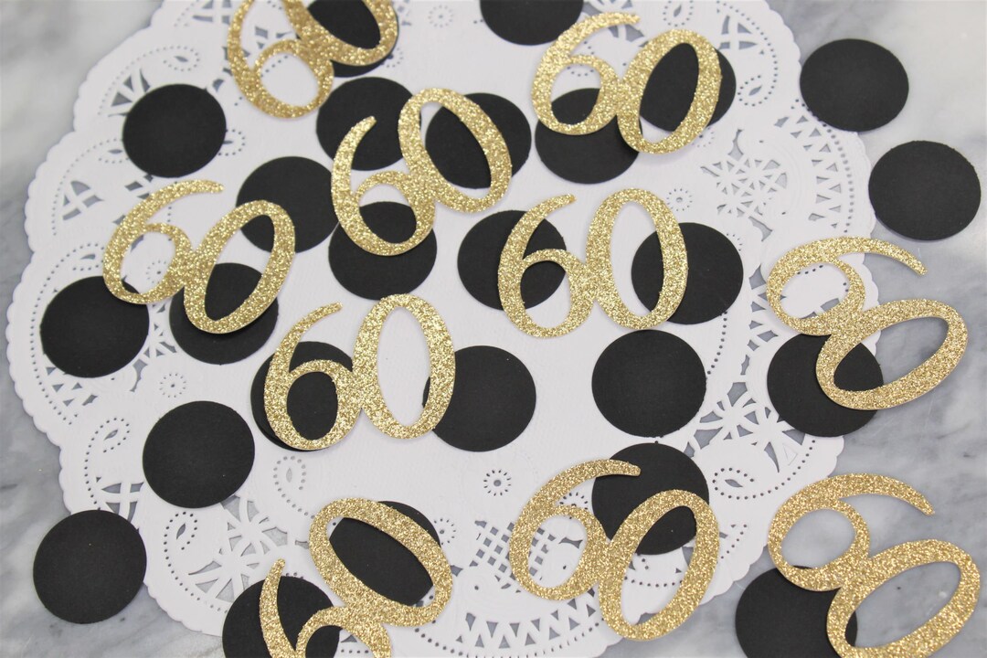 60th Birthday Confetti - Sixty Confetti - 60 Party Decorations - Choose ...