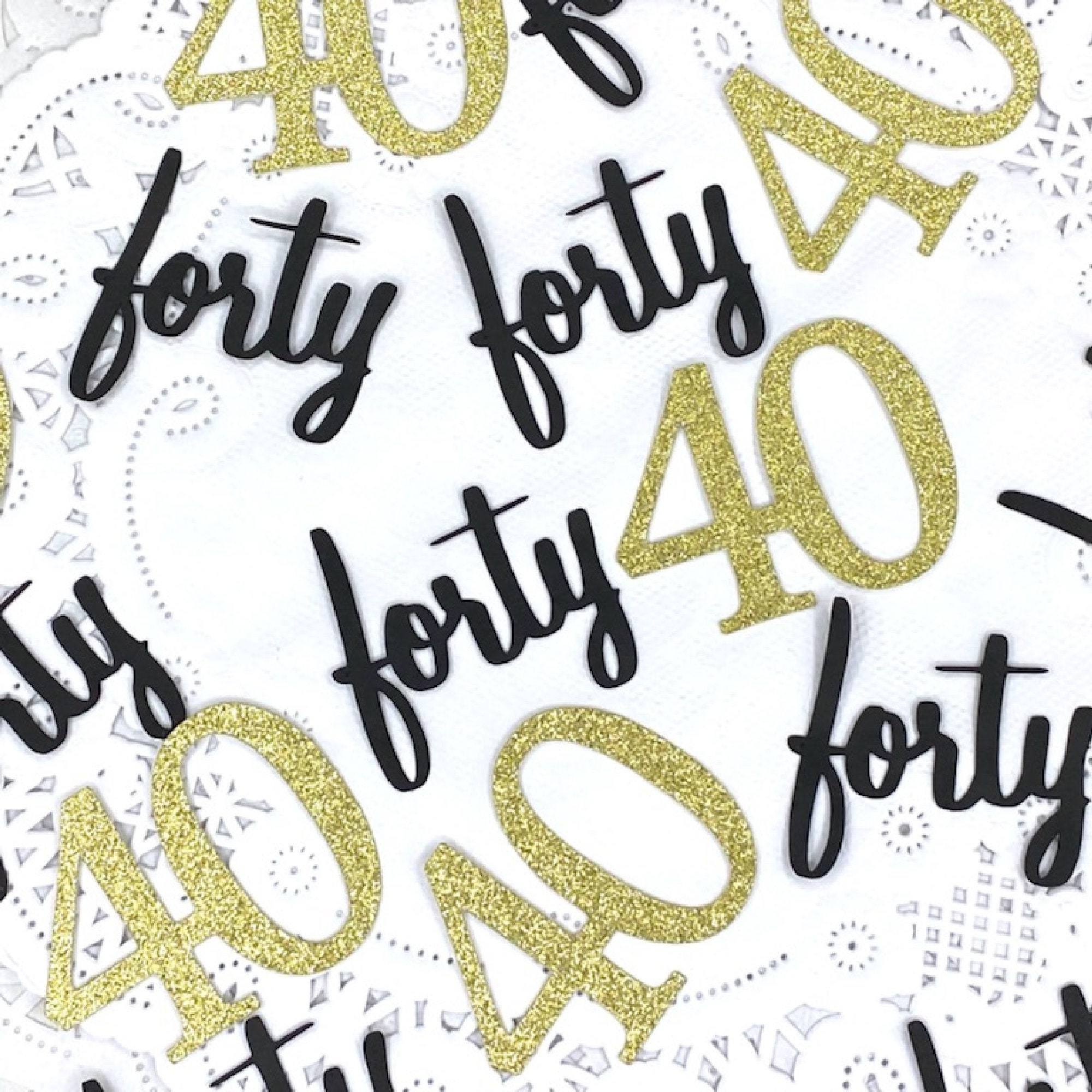 40th Birthday Confetti Forty Confetti 40 Party Decorations - Etsy