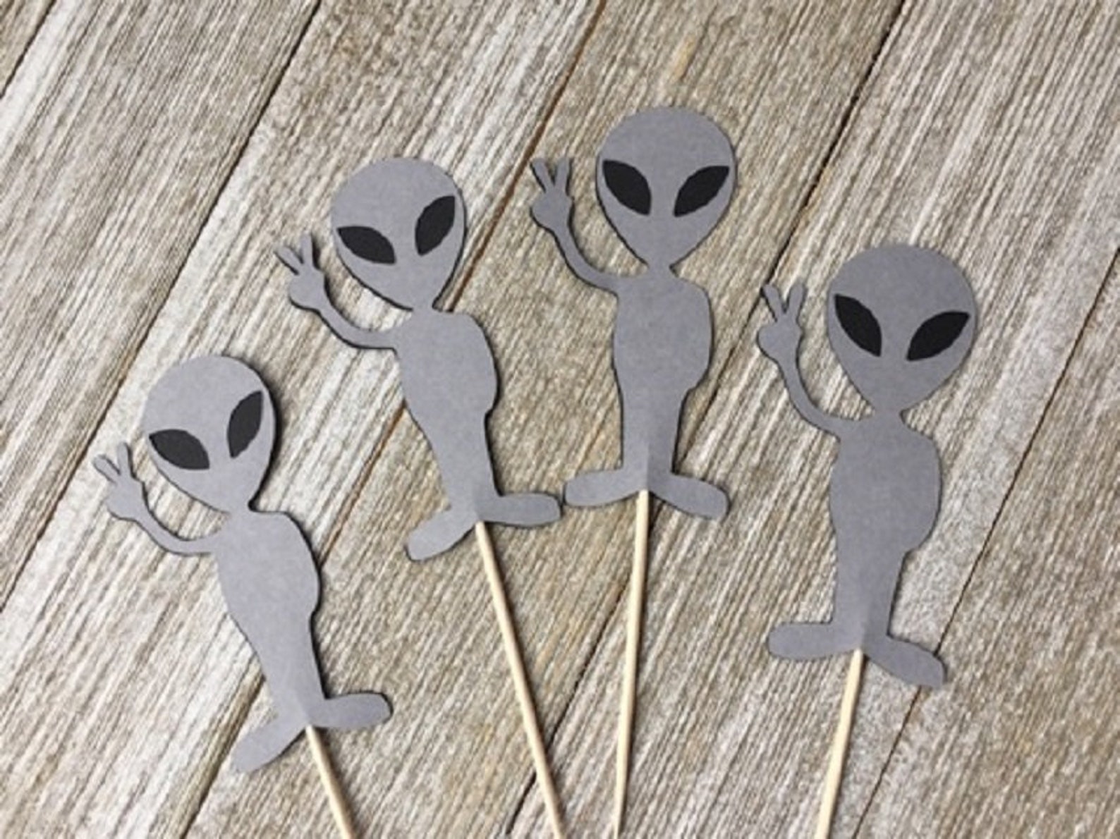 Alien Cupcake Toppers Out of This World Party Space Theme | Etsy