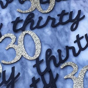 30th Birthday Confetti - Thirty Theme Party Confetti - 30 Party ...