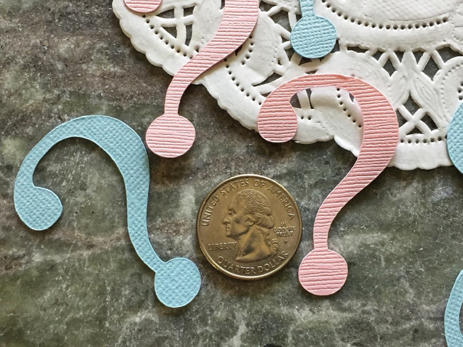 What Will It Be Question Mark Gender Reveal Confetti Pink | Etsy