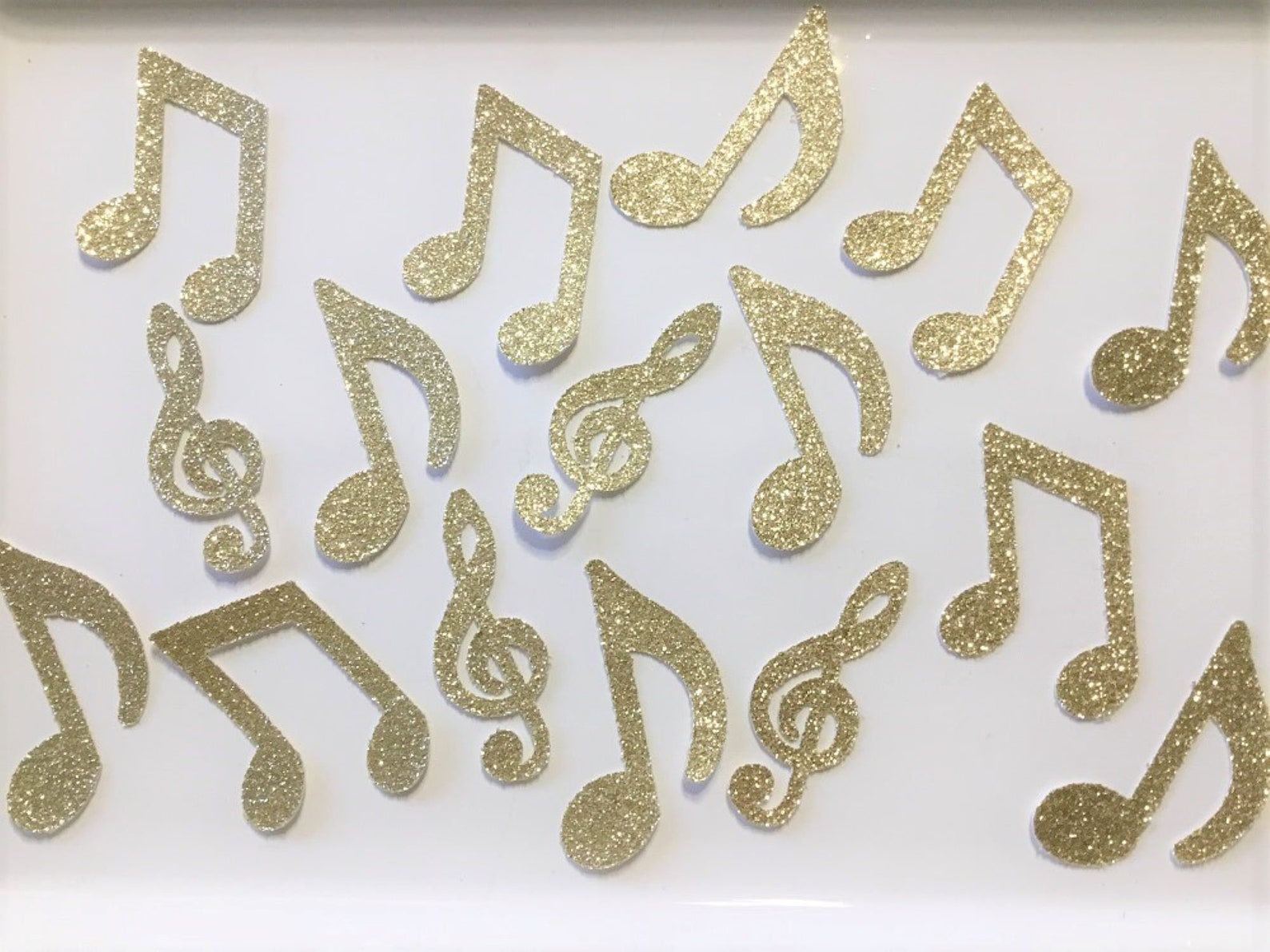 Gold Glitter Music Note Confetti Large 2 Tall Choose - Etsy