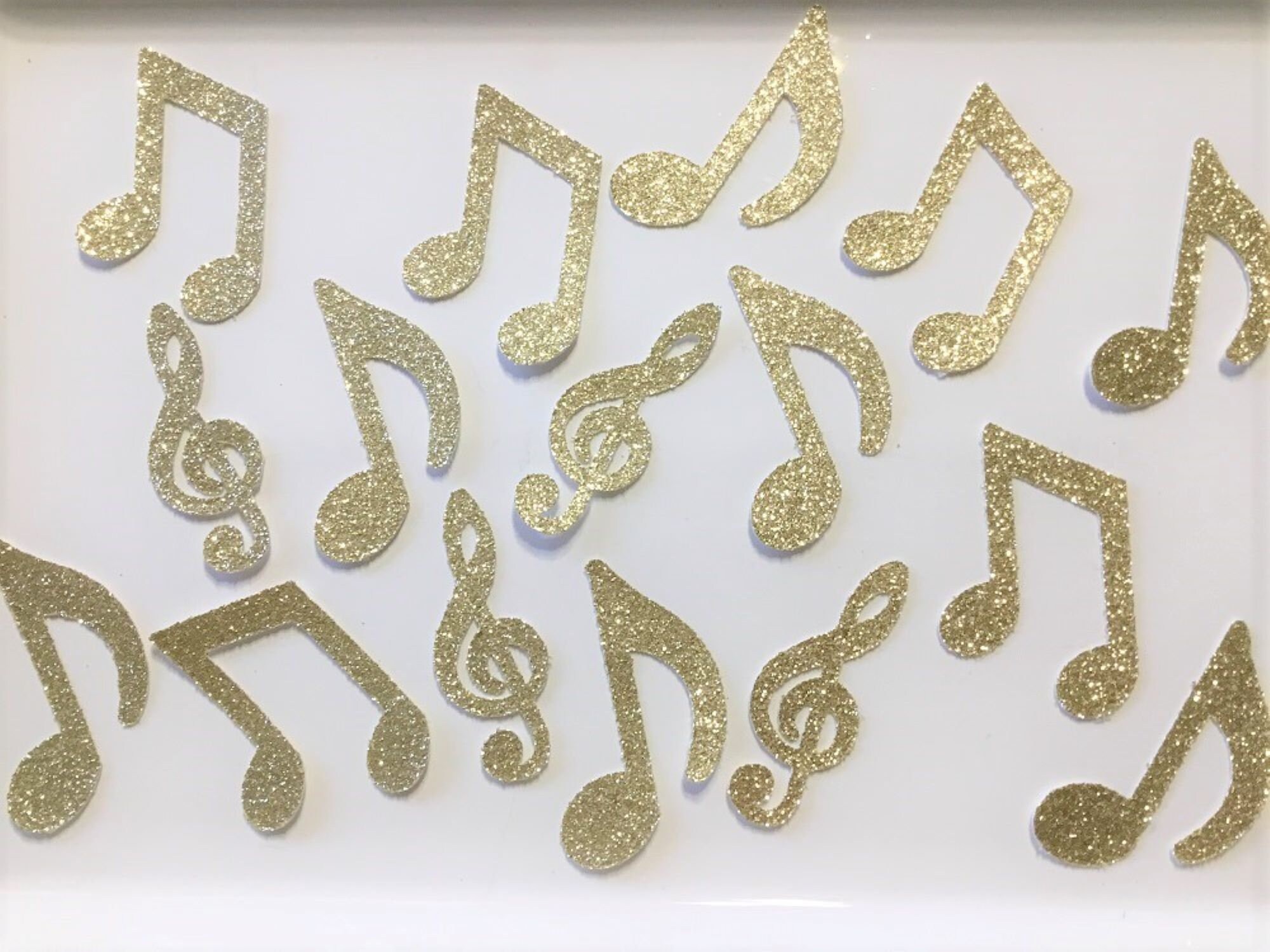 Gold Glitter Music Note Confetti Large 2 Tall Choose - Etsy
