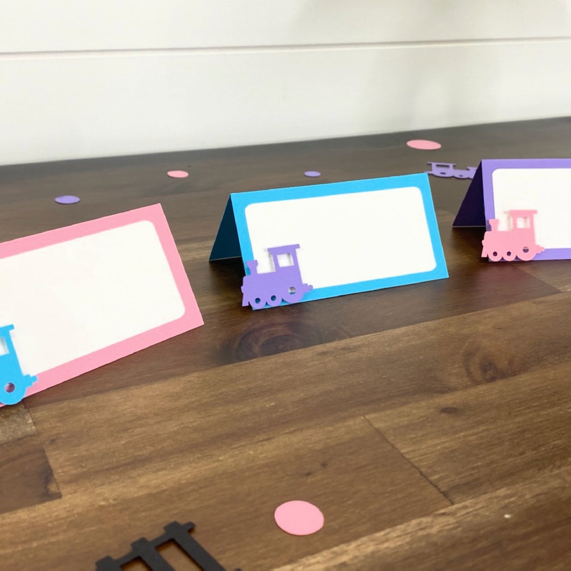 Pink Train Food Tents - Place Cards - Train Food Cards - Girl Train ...