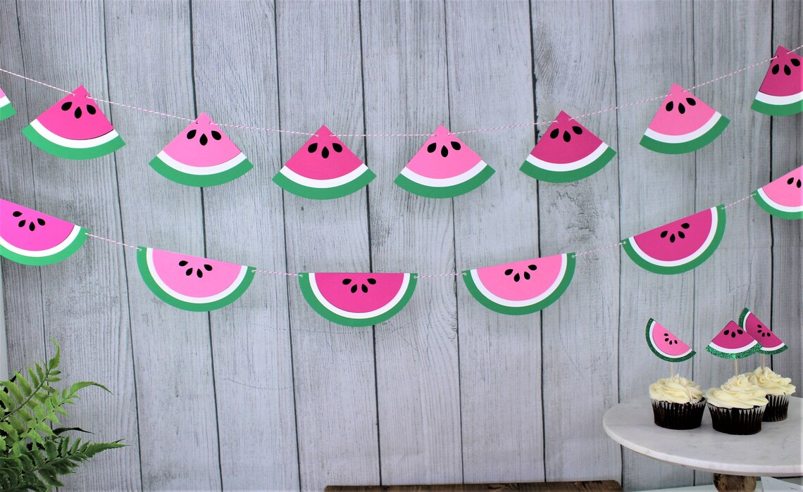 Watermelon Confetti One in a Melon Theme Party Tutti - Etsy