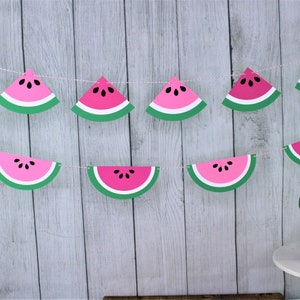 Watermelon Happy Birthday Banner - One in a Melon Theme Party - Tutti ...