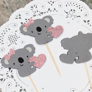 Koala Bear Cupcake Toppers - Food Picks - Party Picks - Valentine's Day ...