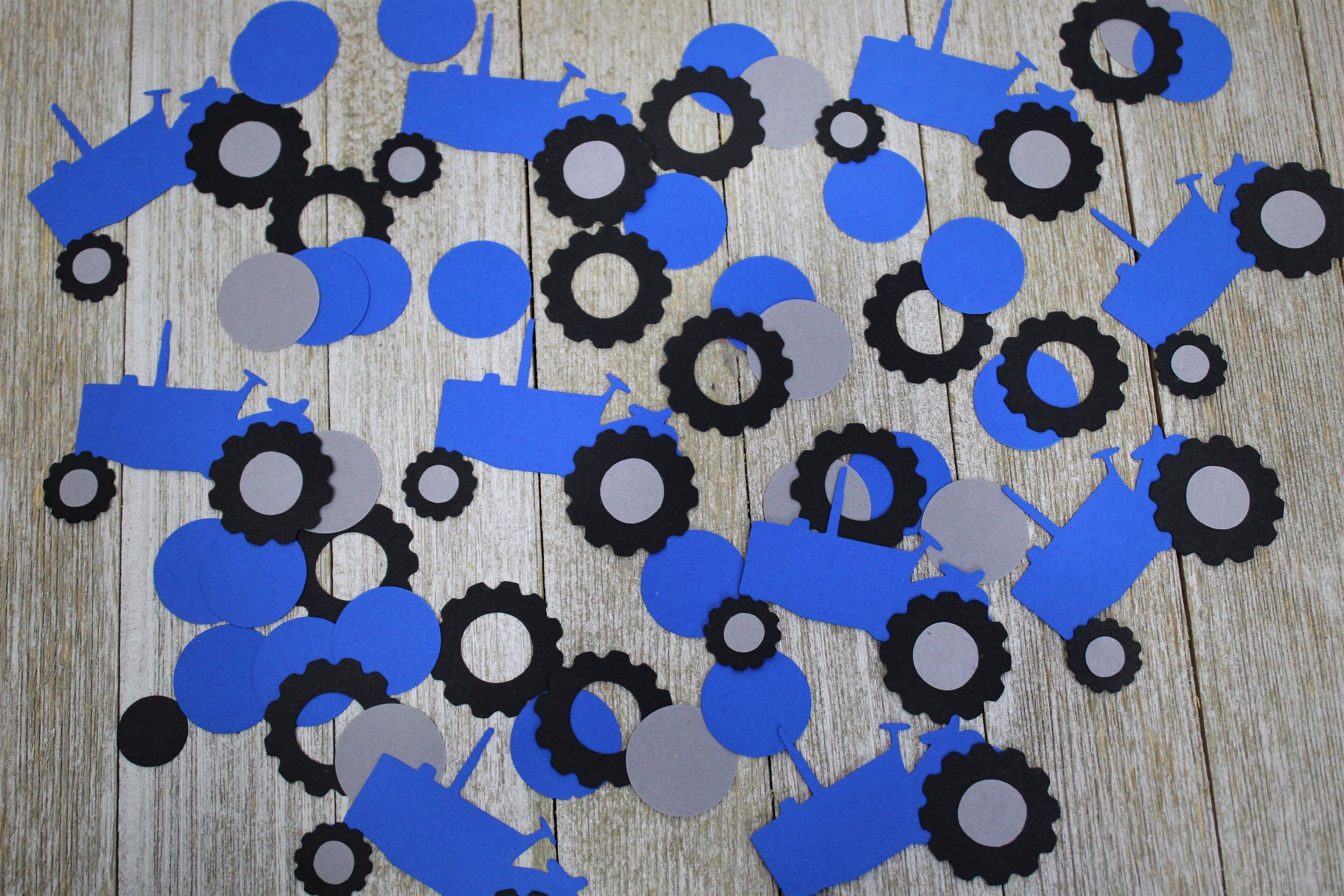 Blue Tractor Cupcake Toppers Farm Theme Party Tractor - Etsy