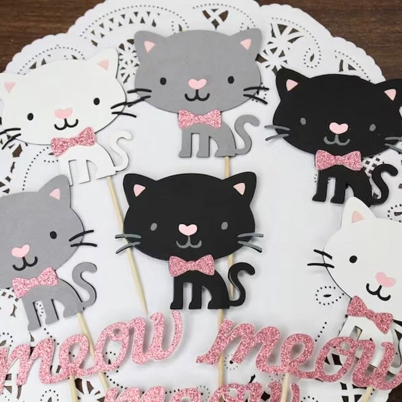 Cat Cupcake Toppers - Etsy