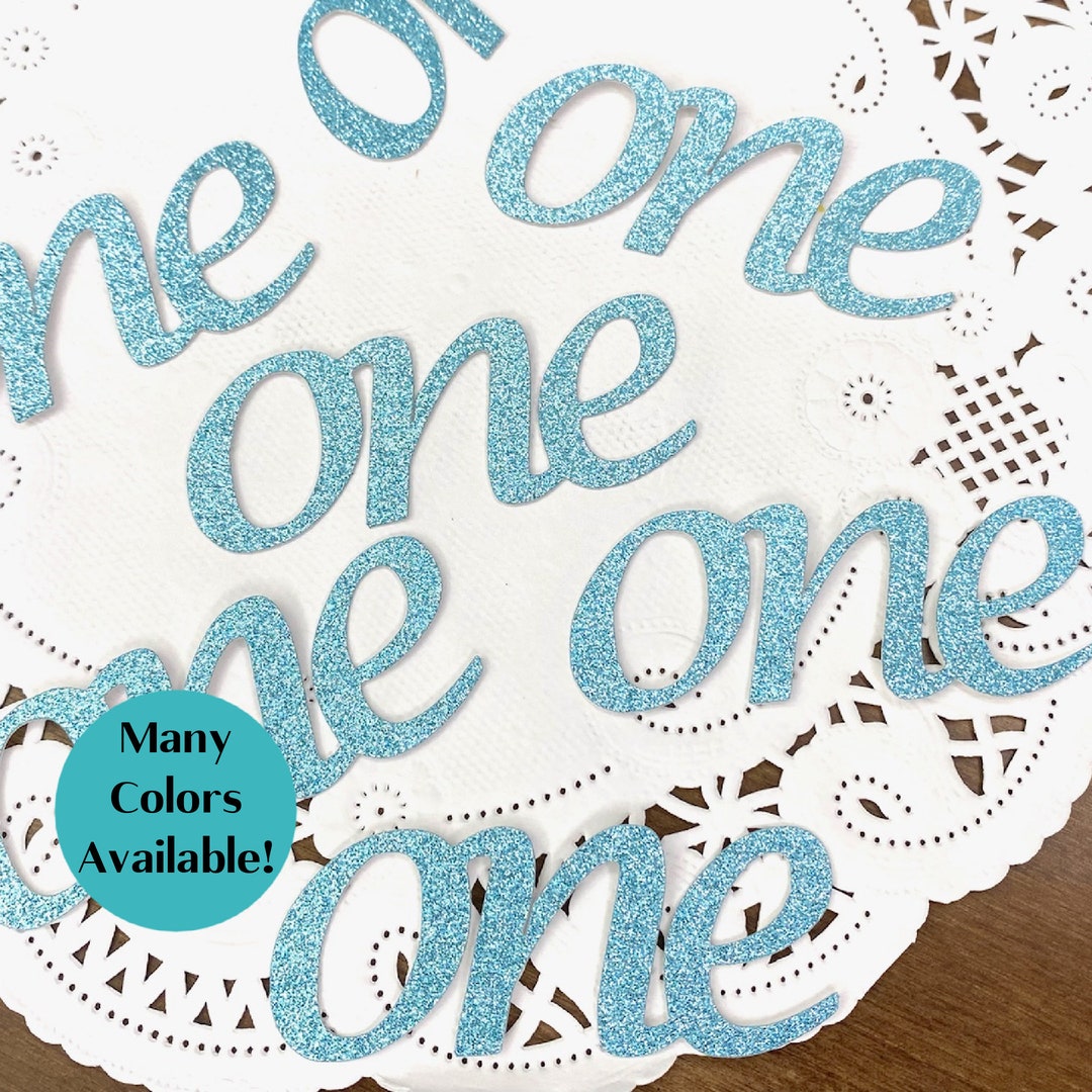 One Confetti - First Birthday Decor - No Shed Glitter Age Confetti ...