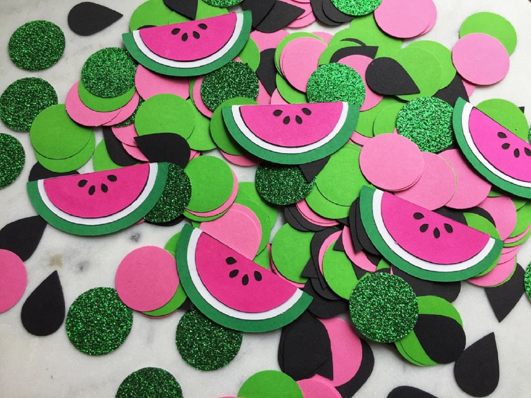 Watermelon Confetti One in a Melon Theme Party Tutti | Etsy