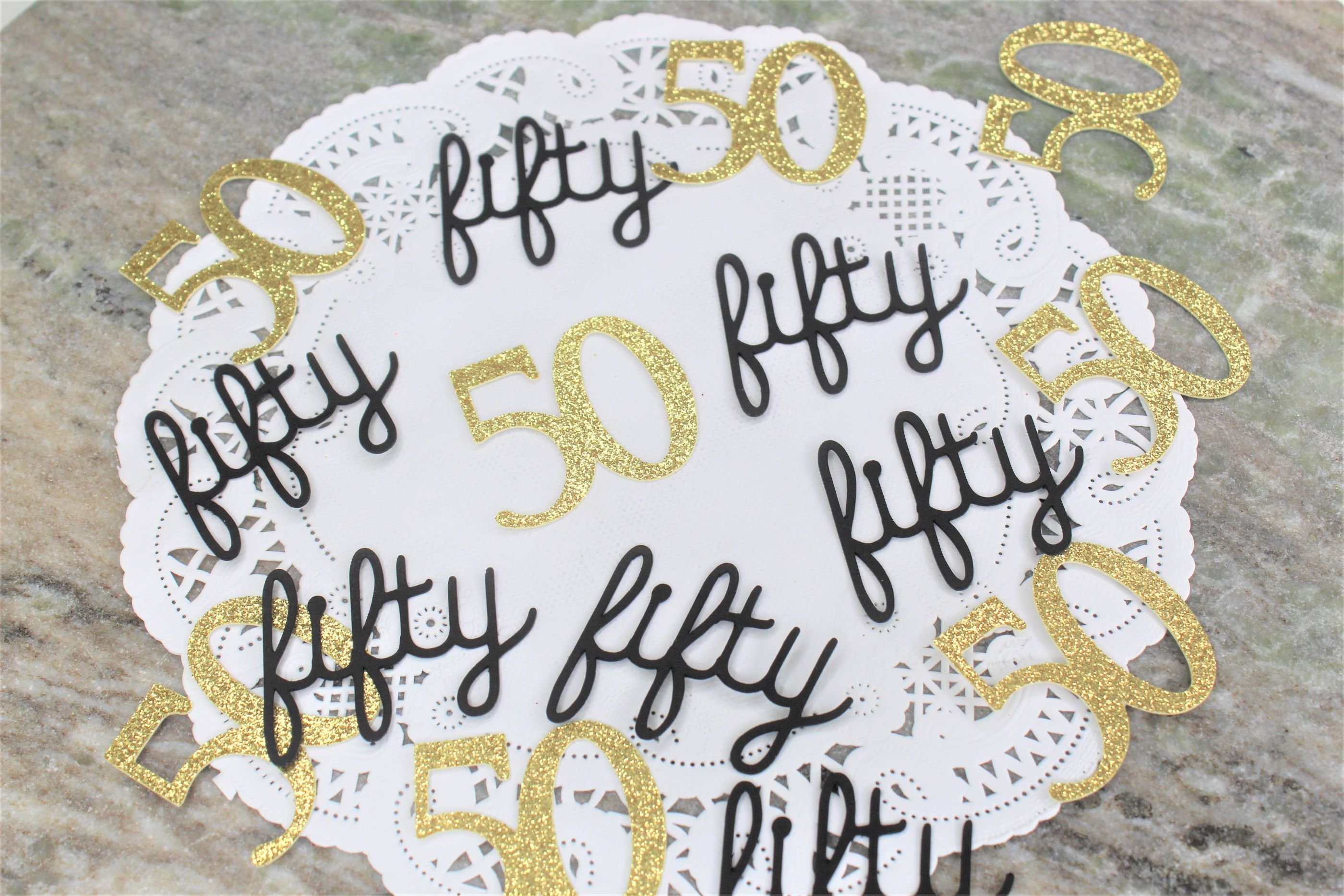 50th Birthday Confetti Fifty Confetti 50 Party Decorations - Etsy