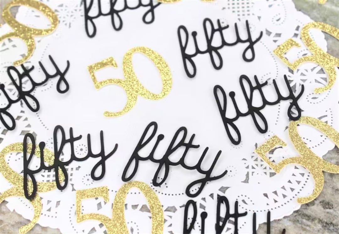 50th Birthday Confetti - Fifty Confetti - 50 Party Decorations ...