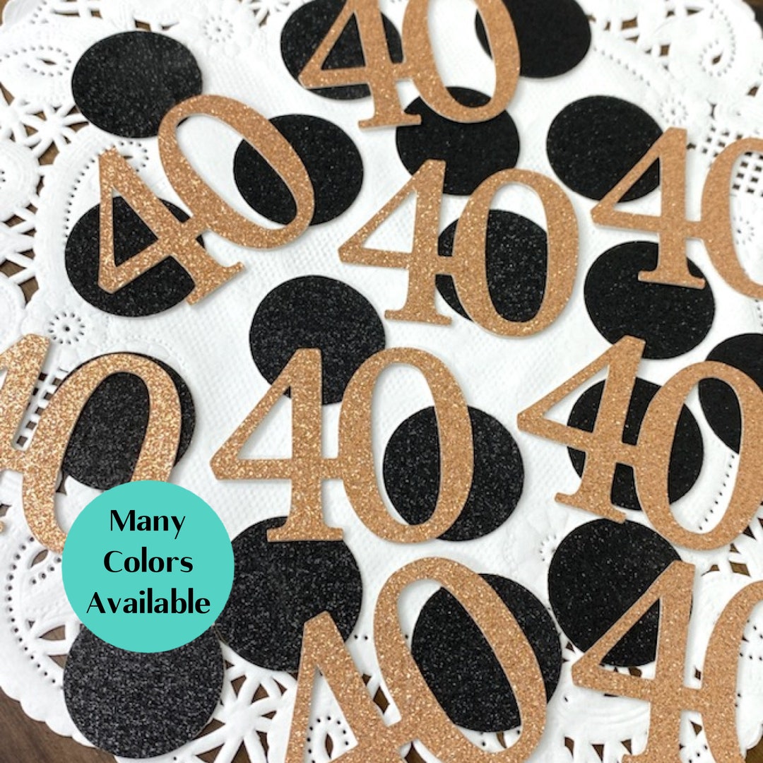 40th Birthday Confetti - Forty Confetti - 40 Party Decorations ...