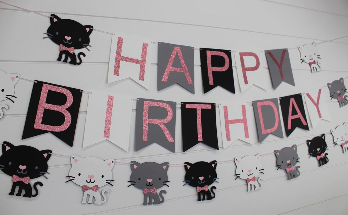 Cat Cupcake Toppers Meow Toppers Kitten Party Cat Party | Etsy
