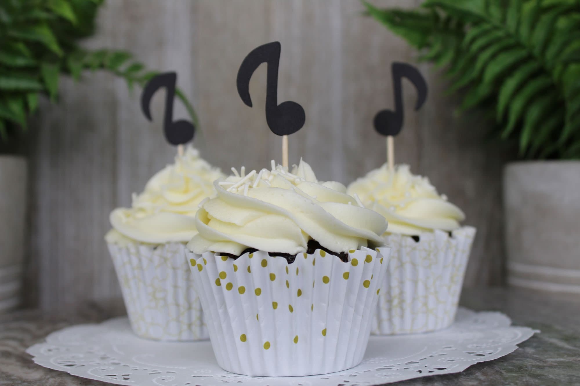 Music Note Party Picks Cupcake Toppers Many Colors Available - Etsy