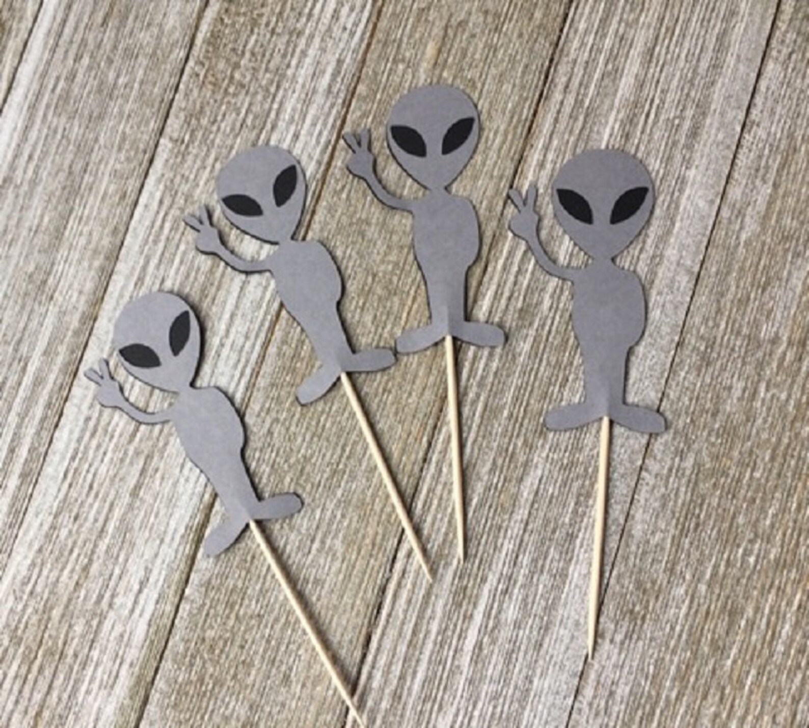 Alien Cupcake Toppers Out of This World Party Space Theme | Etsy
