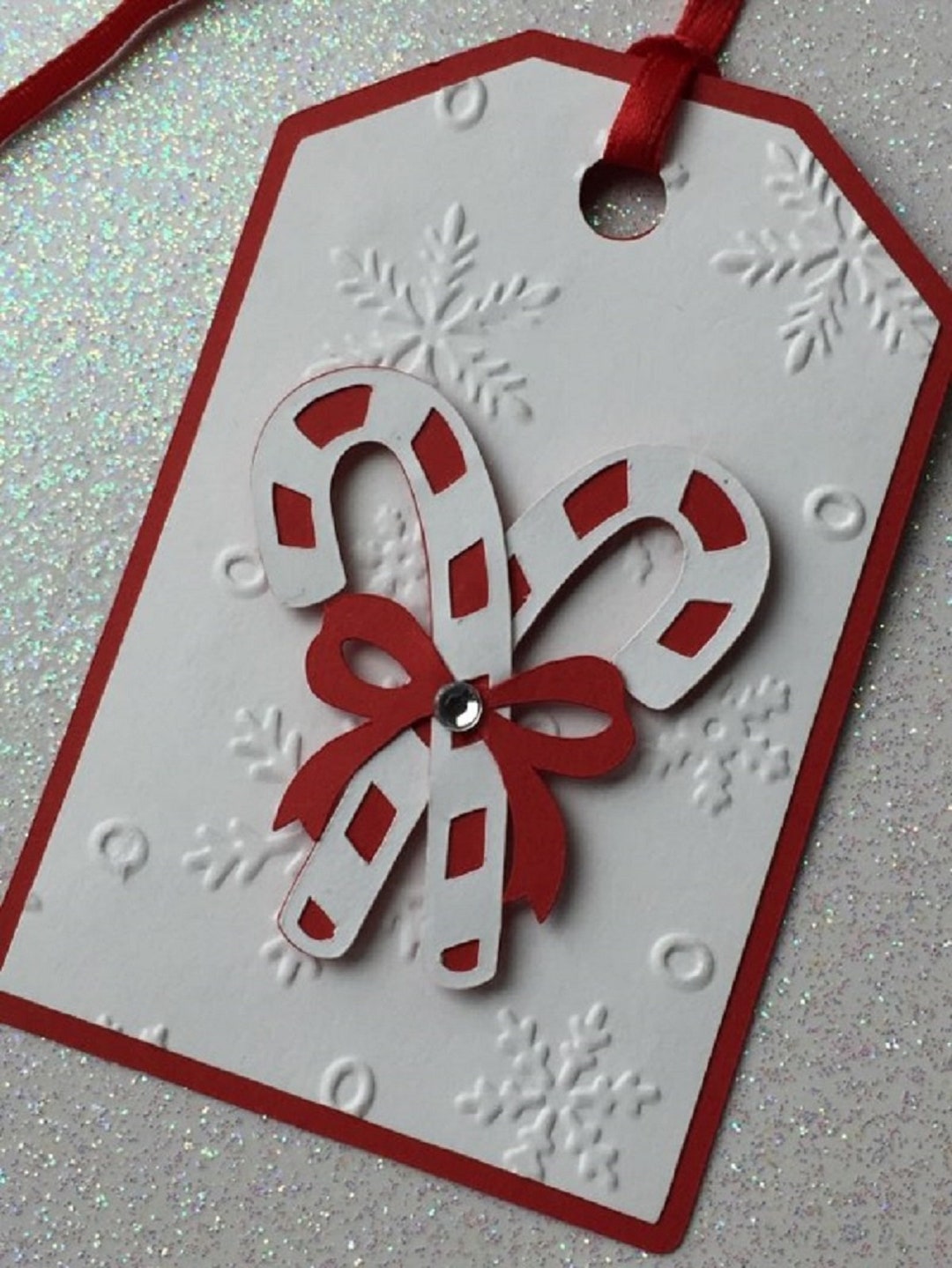 Candy Cane Holiday Gift Tags Christmas Gift Tags Snowflake - Etsy