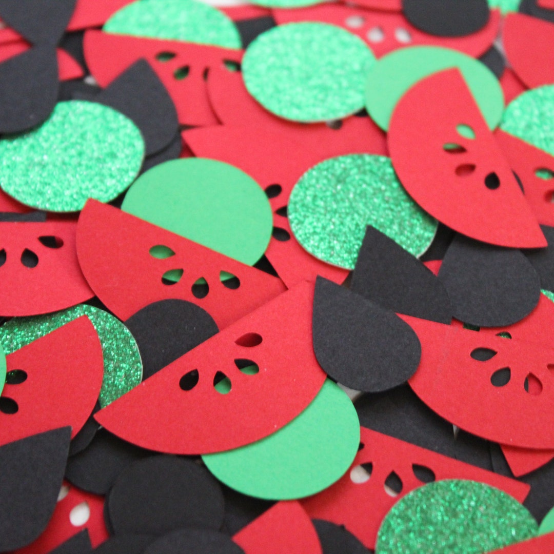 Watermelon Confetti - One in a Melon Theme Party - Fruit Confetti ...