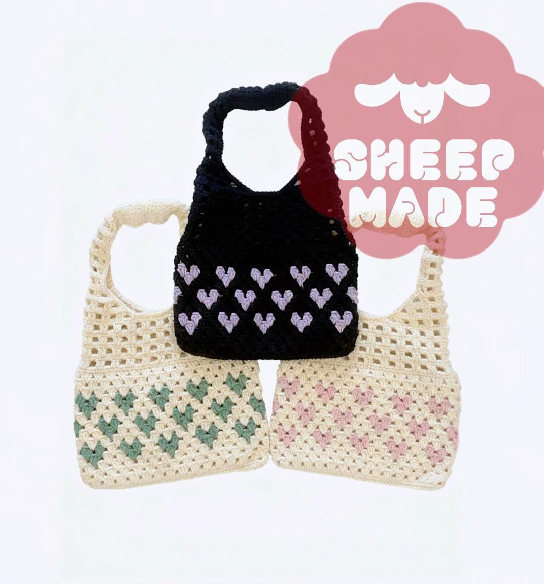 Crochet Heart Tote Bag Pattern – Beginner-friendly PDF - Etsy