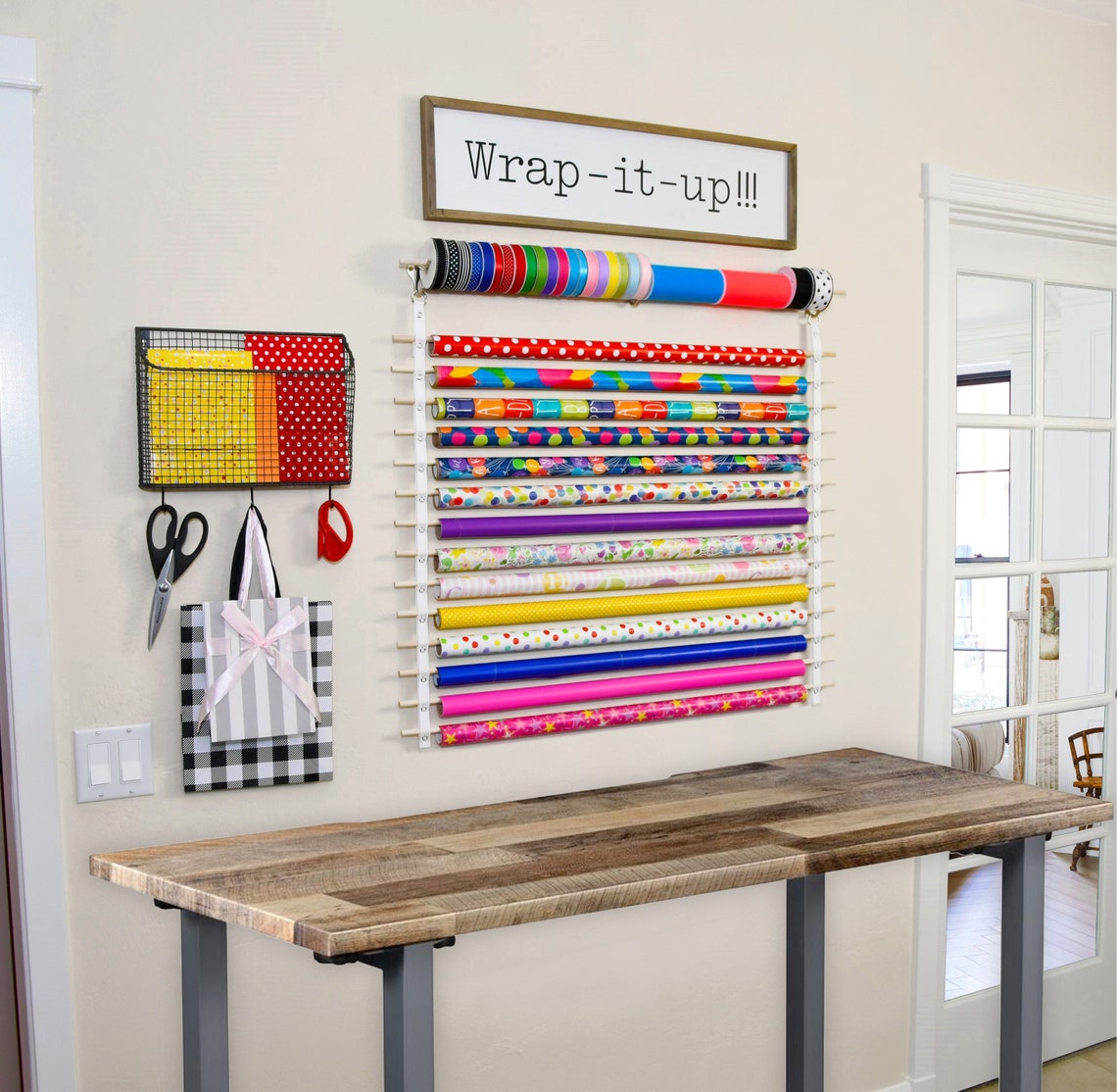 Gift Wrap Storage Countertop Height 14 Rolls Gift Wrap - Etsy