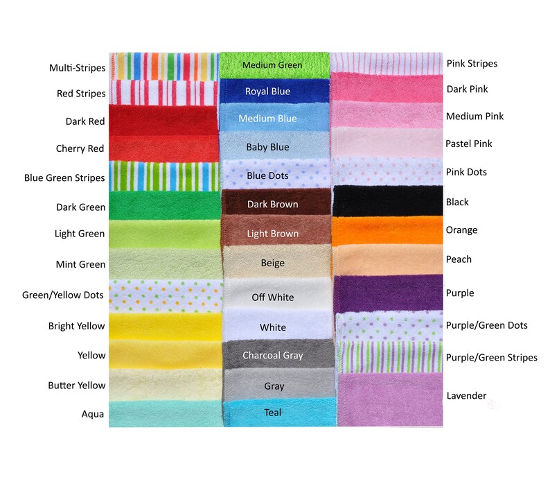 Baby Washcloths Striped - Multi Color 10 Pack, Facial Cloths, Washable ...