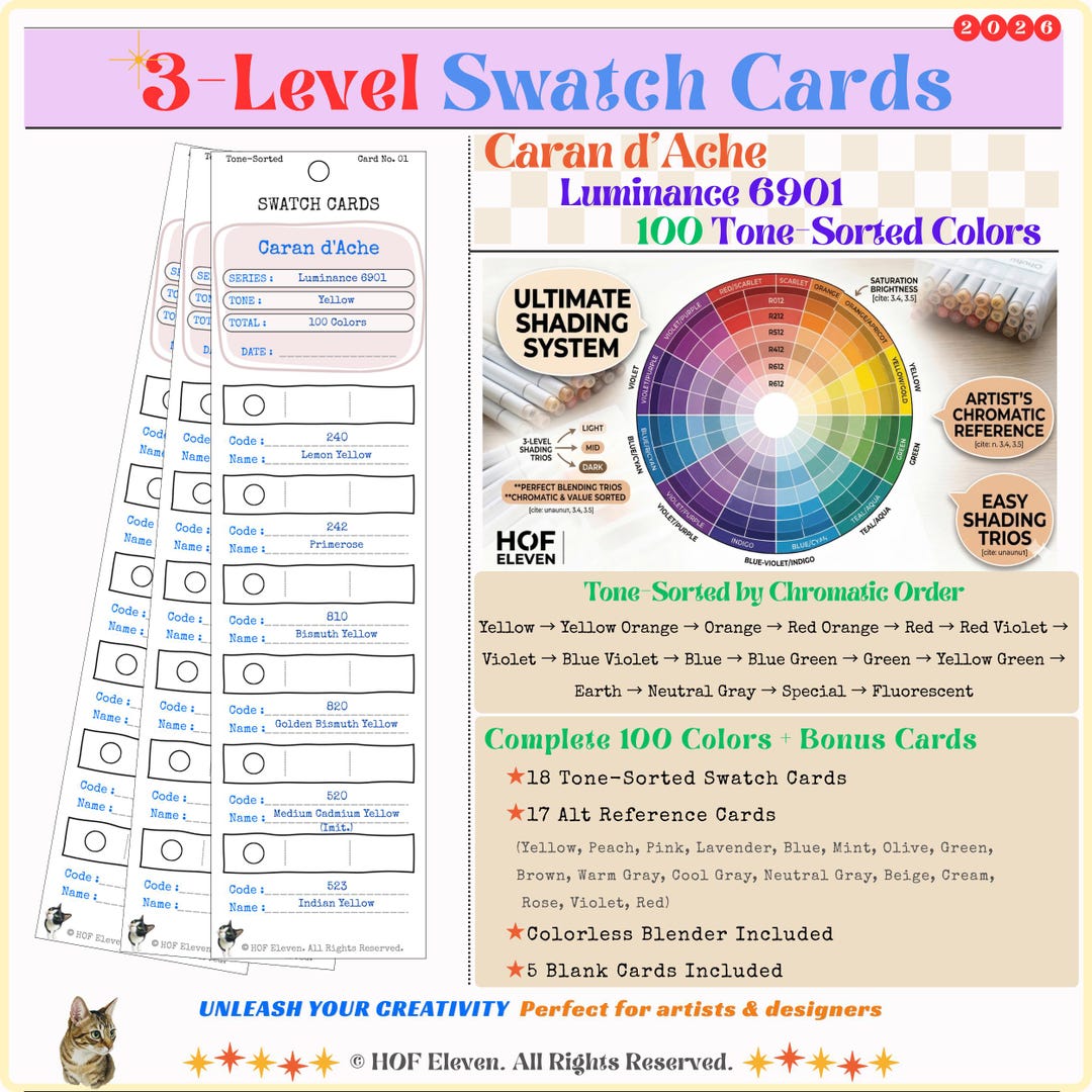 3-level Copic Alcoholmarkers 358 Colors Swatch Cards | Color Swatch ...