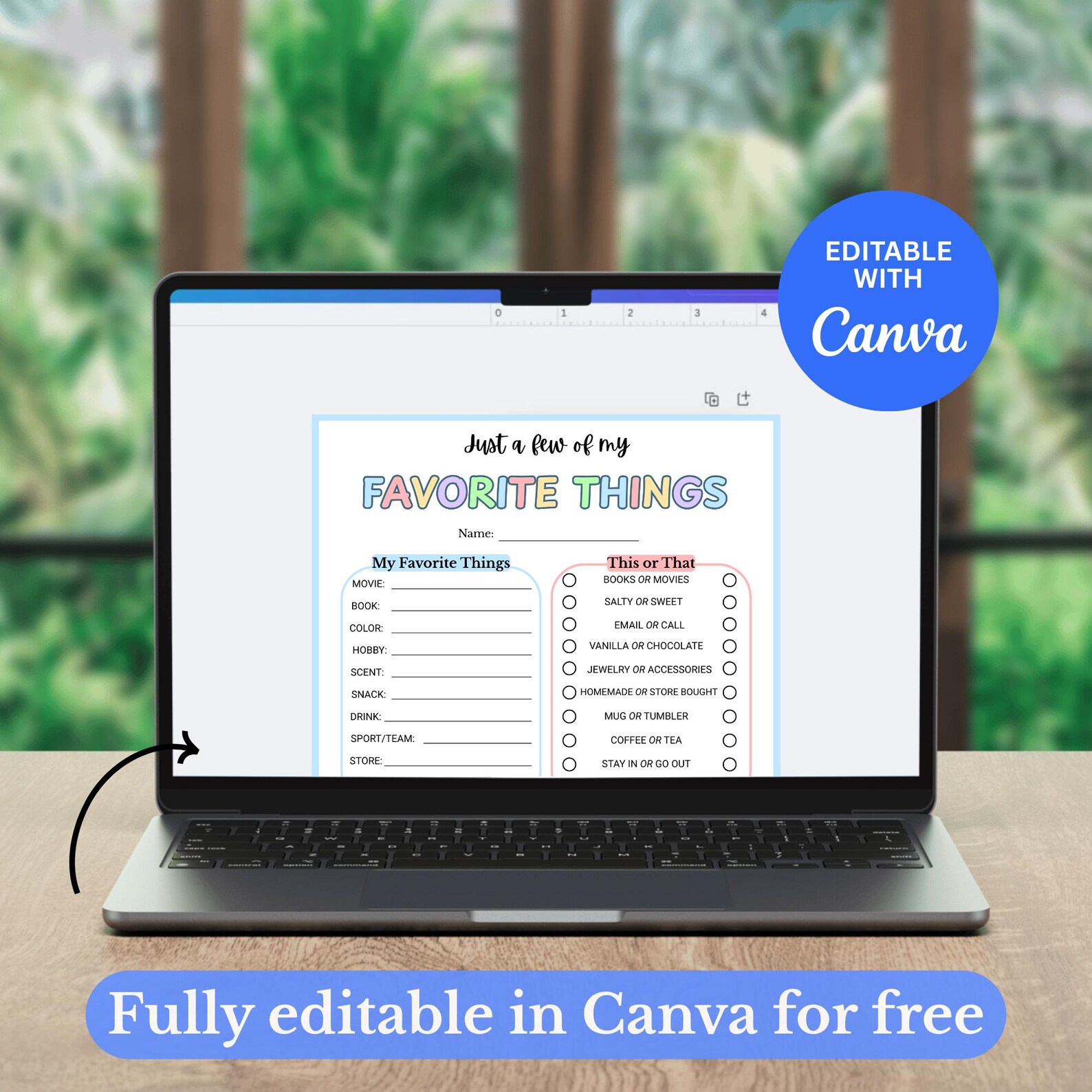 Editable Teacher Favorites List Printable, Get to Know Your Teacher ...