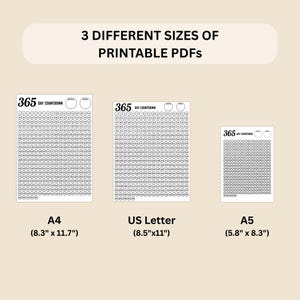 365 Day Countdown Printable, Elegant 365 Days Planner Tracker Daily ...