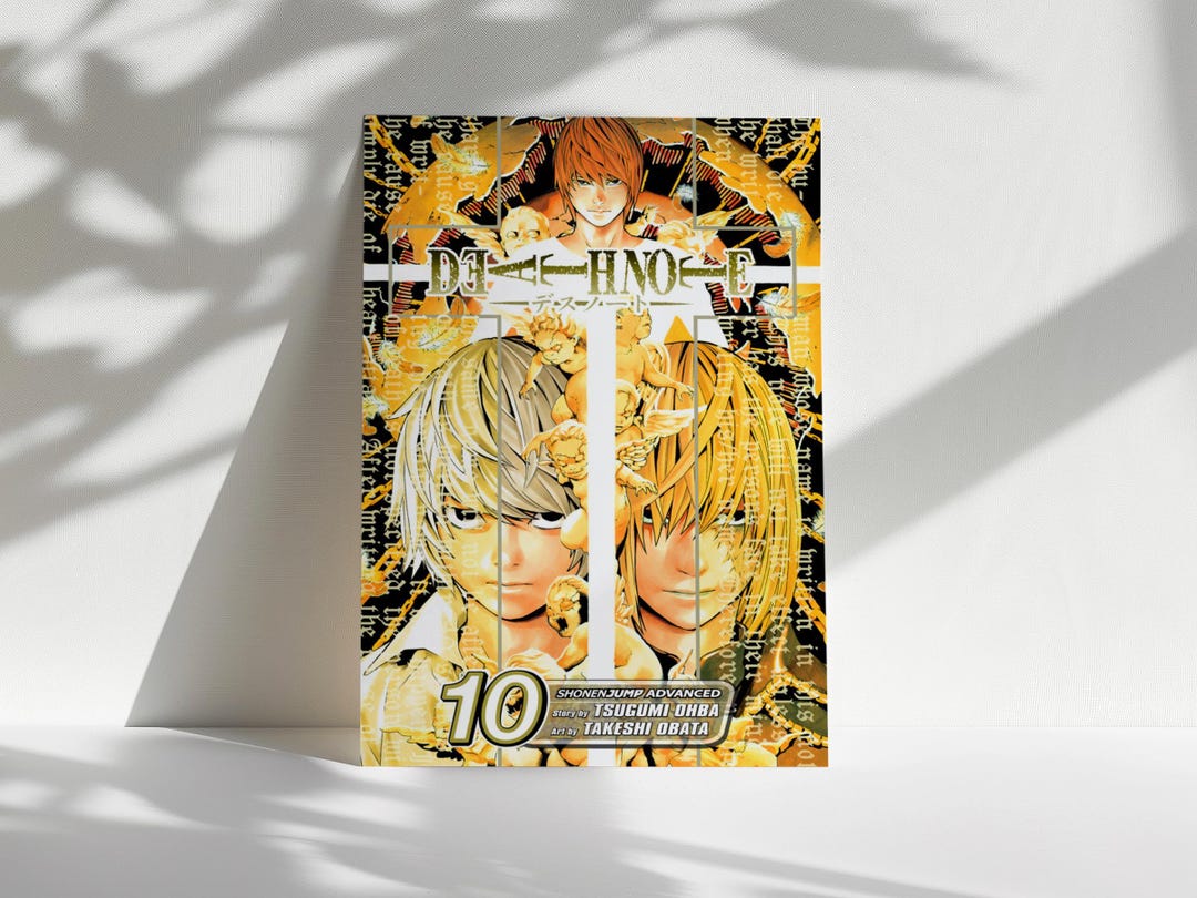 Death Note Light Yagami Mello Near Anime Poster Print, Manga Art, Anime ...