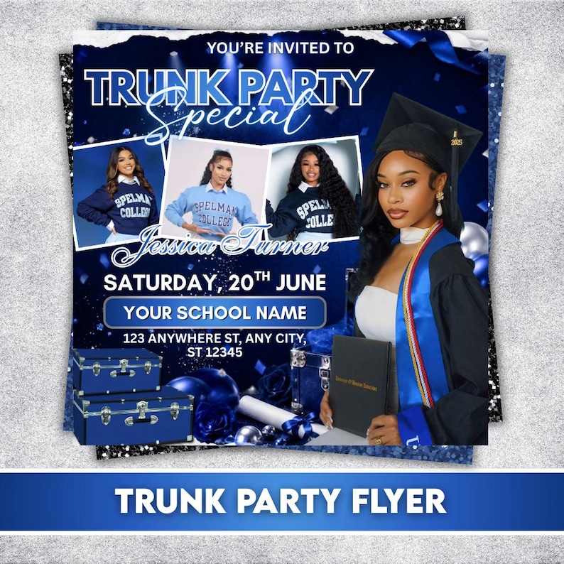 Trunk Party Invitation: DIY Farewell, Graduation, College Send off ...
