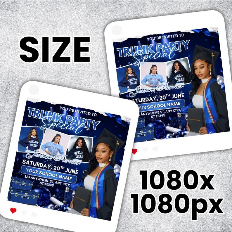 Trunk Party Invitation: DIY Farewell, Graduation, College Send off ...