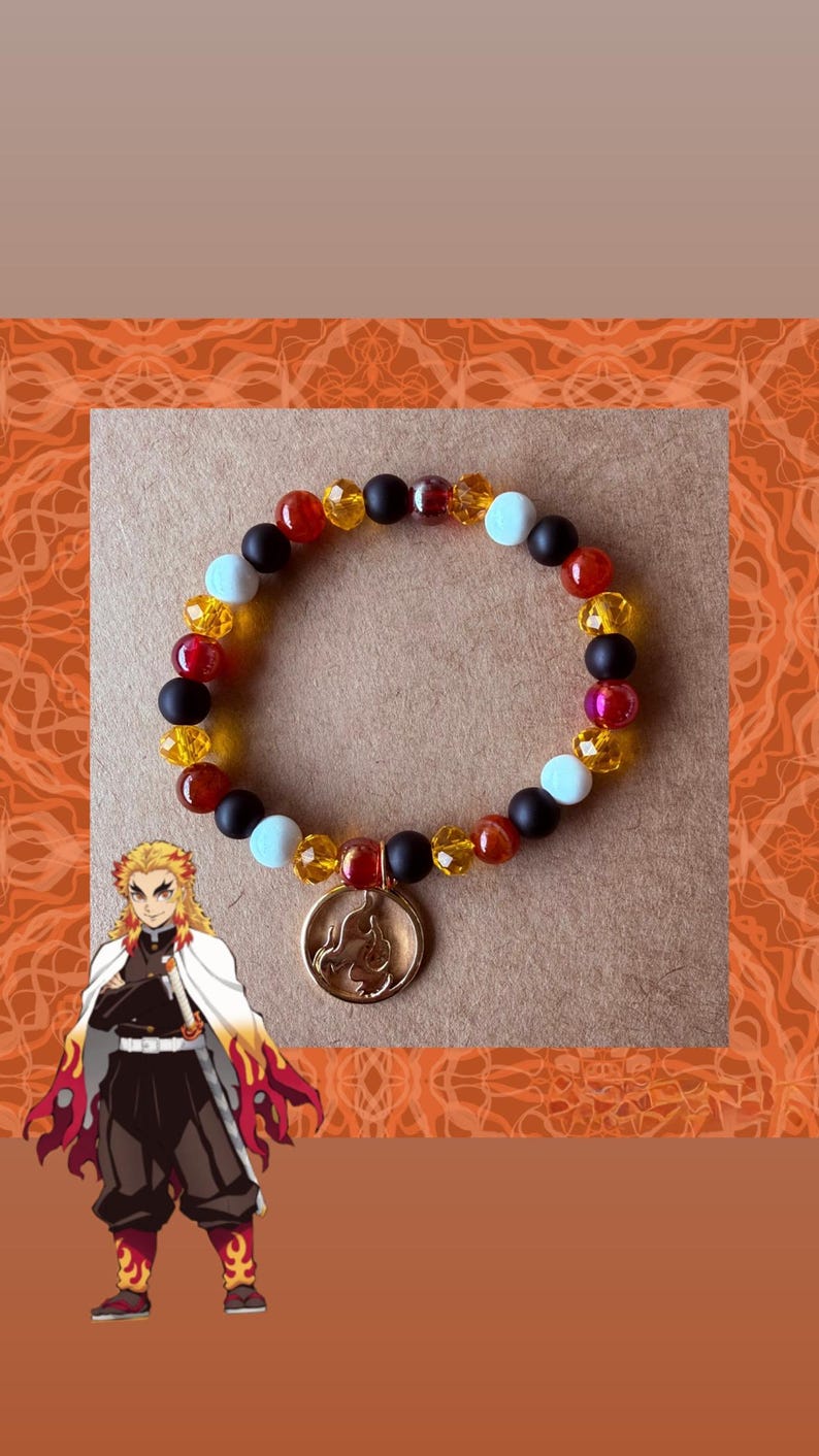 Unleash Your Inner Hashira! Demon Slayer Inspired Beaded Bracelets - Etsy