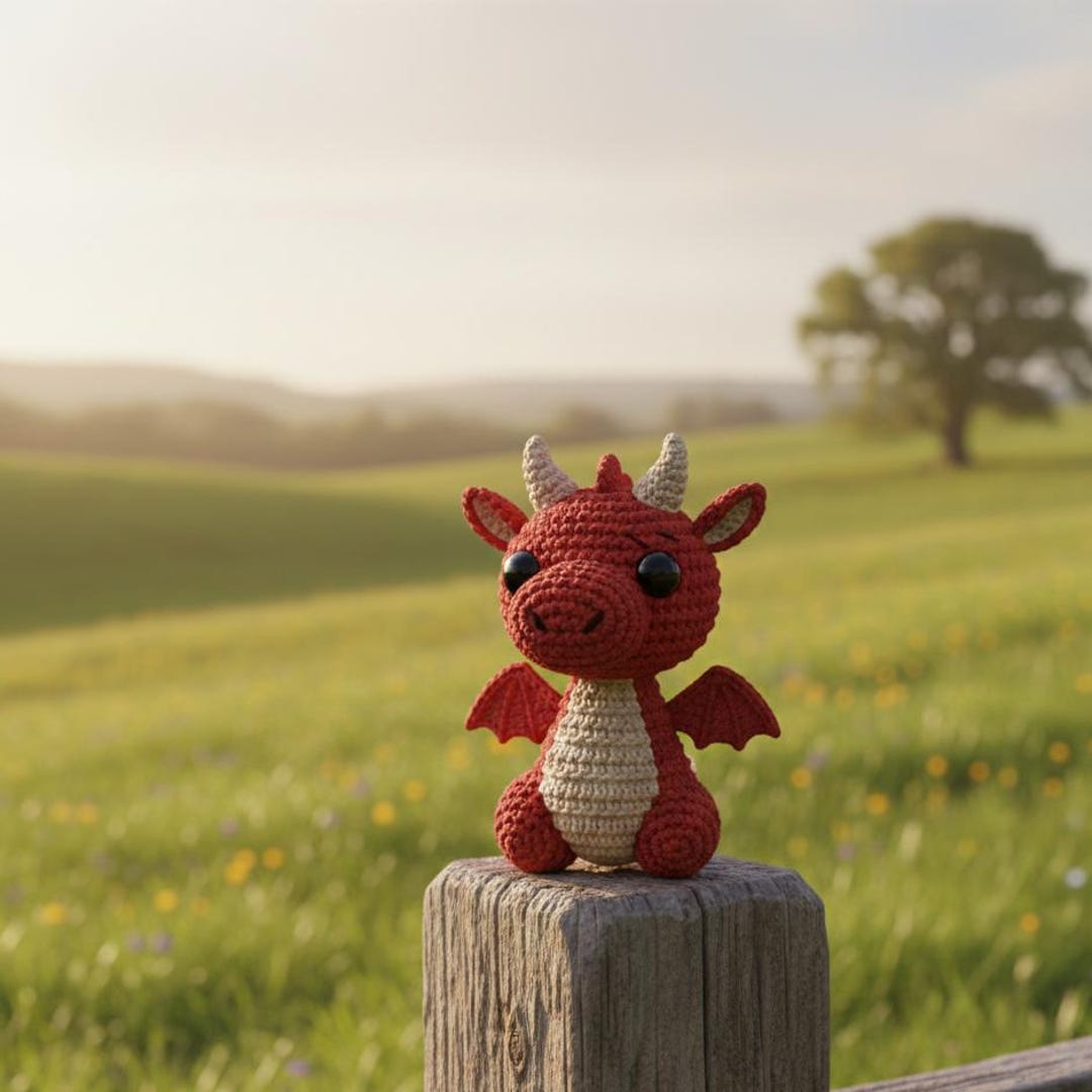Crochet Dragon Pattern PDF, Heart Dragon Tutorial, Fantasy Plushie ...
