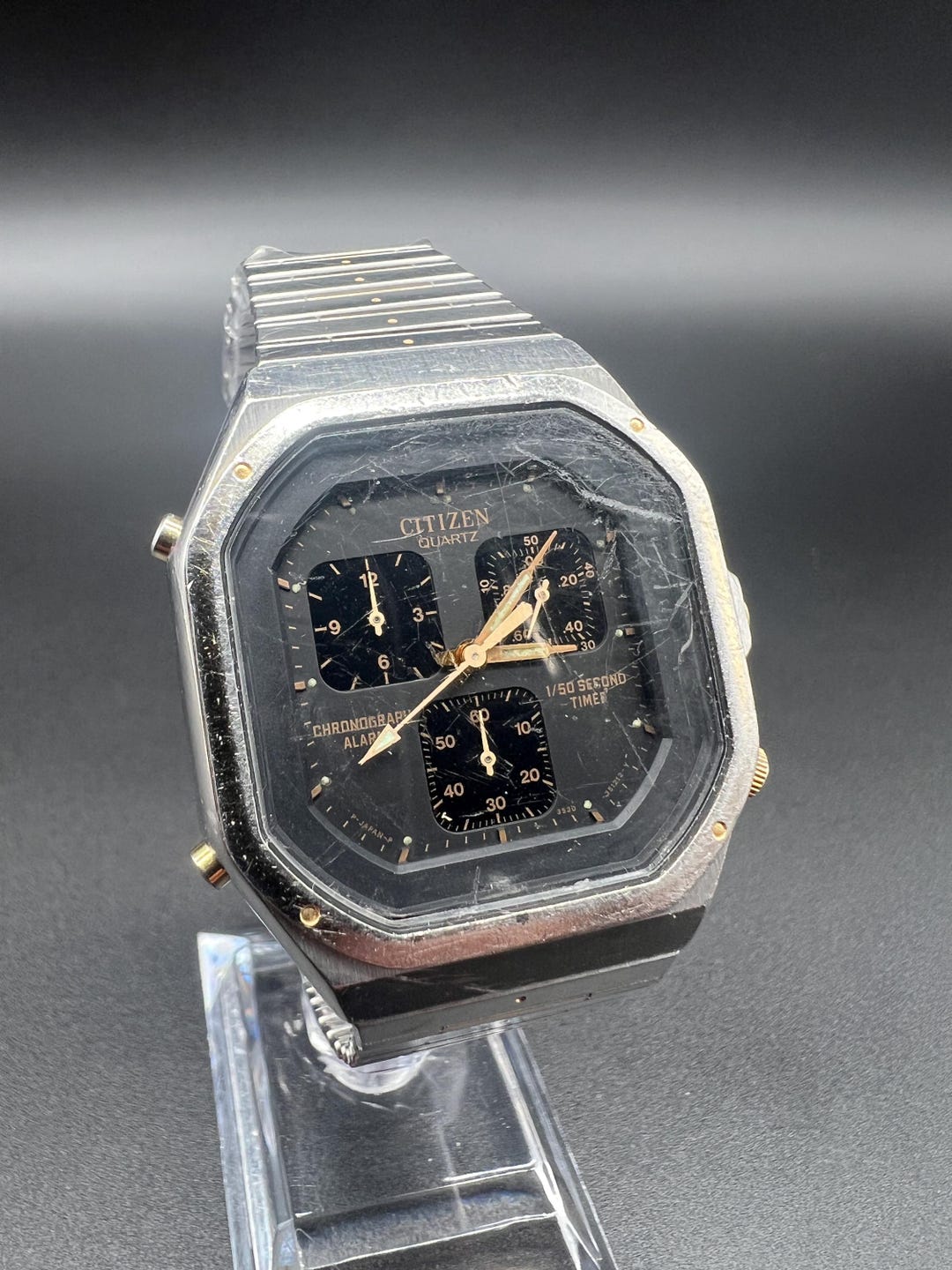 Citizen 3530 Octagon Chronograph Vintage Rare Men's Watch - Etsy