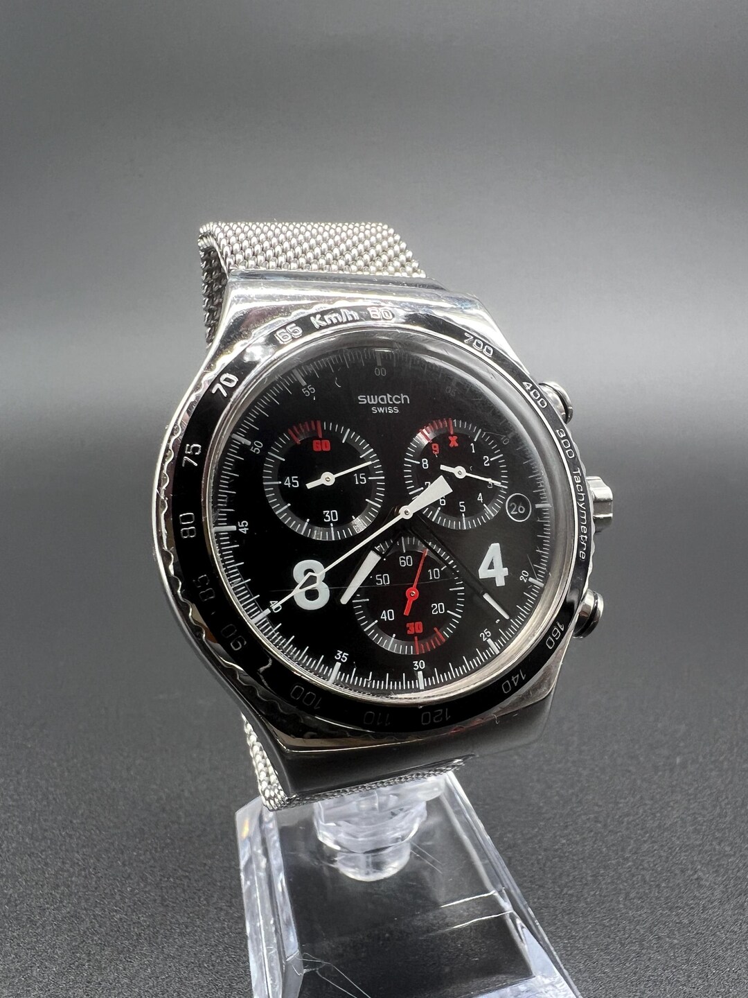 Swatch Irony YVS401G Blackie Chronograph Quartz Steel - Etsy