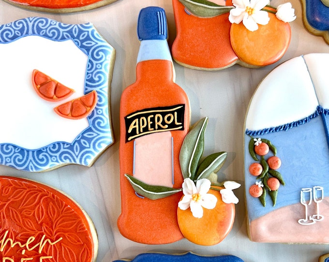DIGITAL STL ONLY Aperol Bottle Floral Cookie Cutter (summer Spritz ...