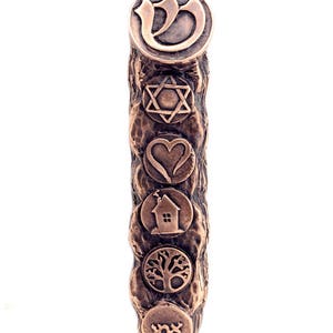 Mezuzah With Symbols, Mezuzah With Story - Etsy
