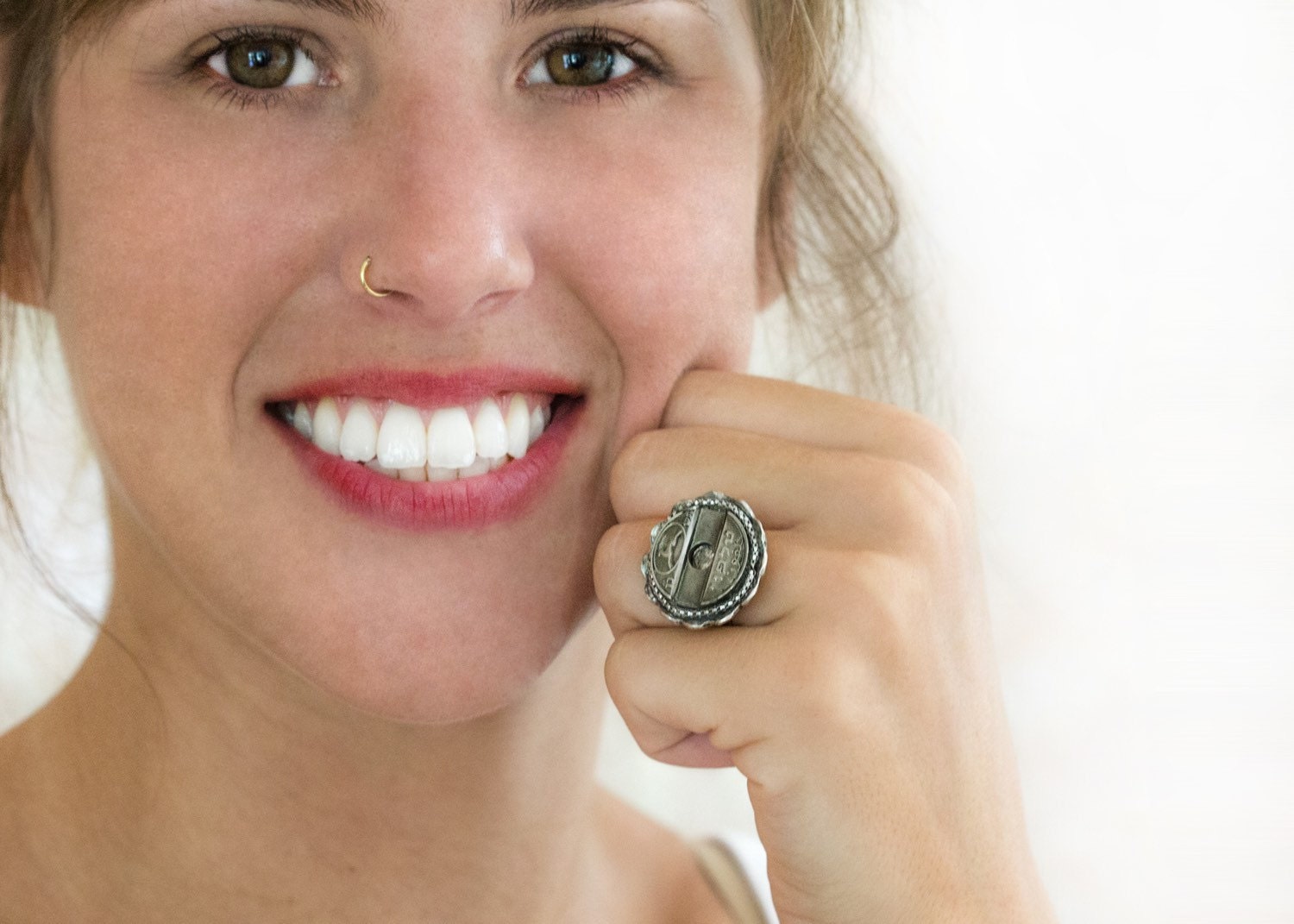 Israeli Asimon Coin Ring: Vintage Telephone Token, Sterling Silver - Etsy