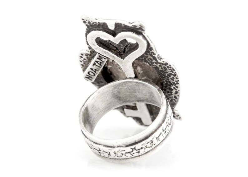 Coin Ring With the Running Man Coin Medallion on Owl Noa Tam - Etsy