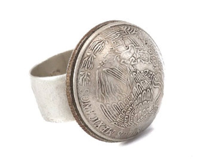 Coin Ring With the Running Man Coin Medallion Noa Tam Coin Jewelry ...