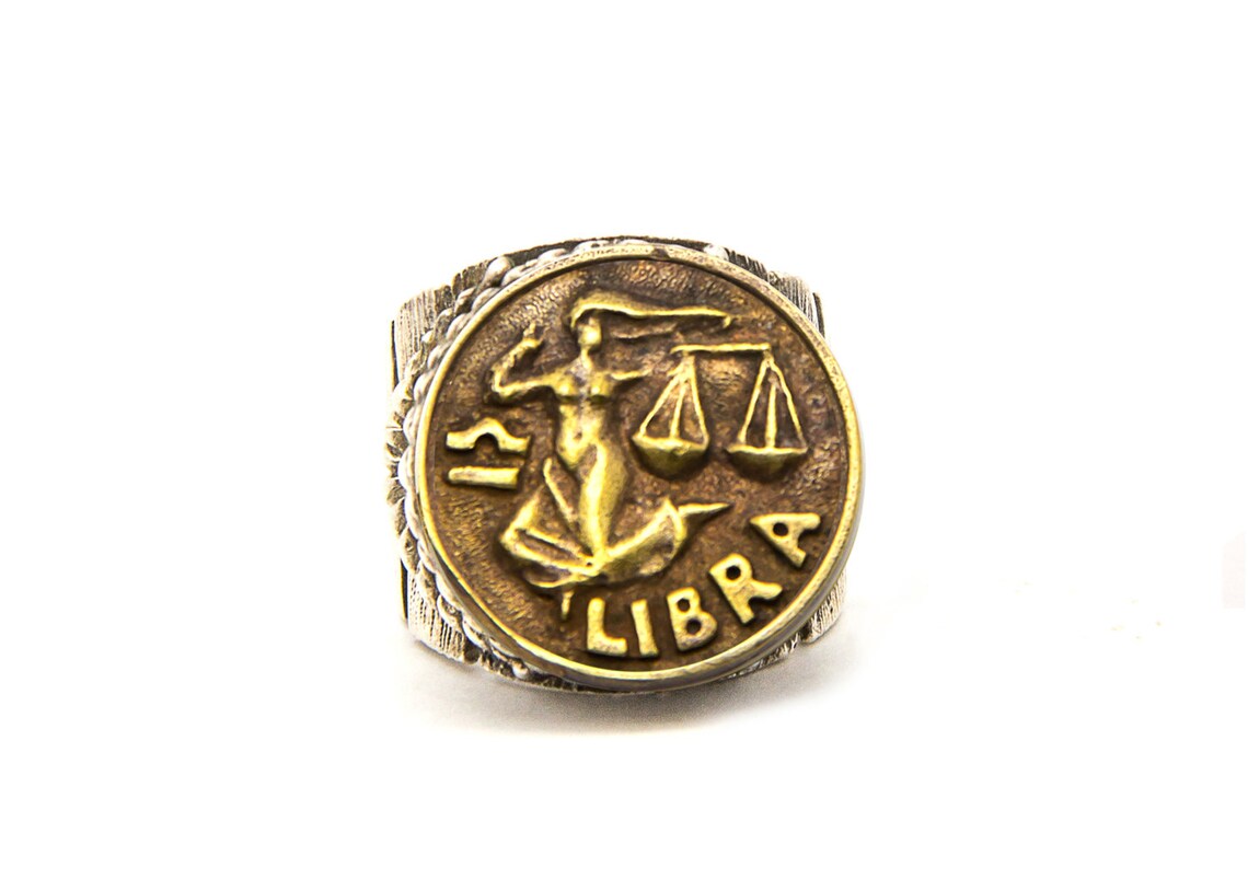 Libra Astrology Zodiac Ring Astrology Ring Zodiac Charm - Etsy
