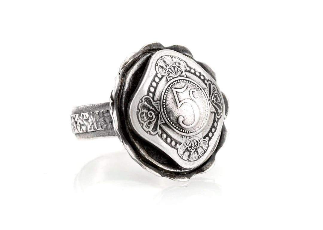 Coin Ring With the 5 Cent Coin of Netherlands - Etsy