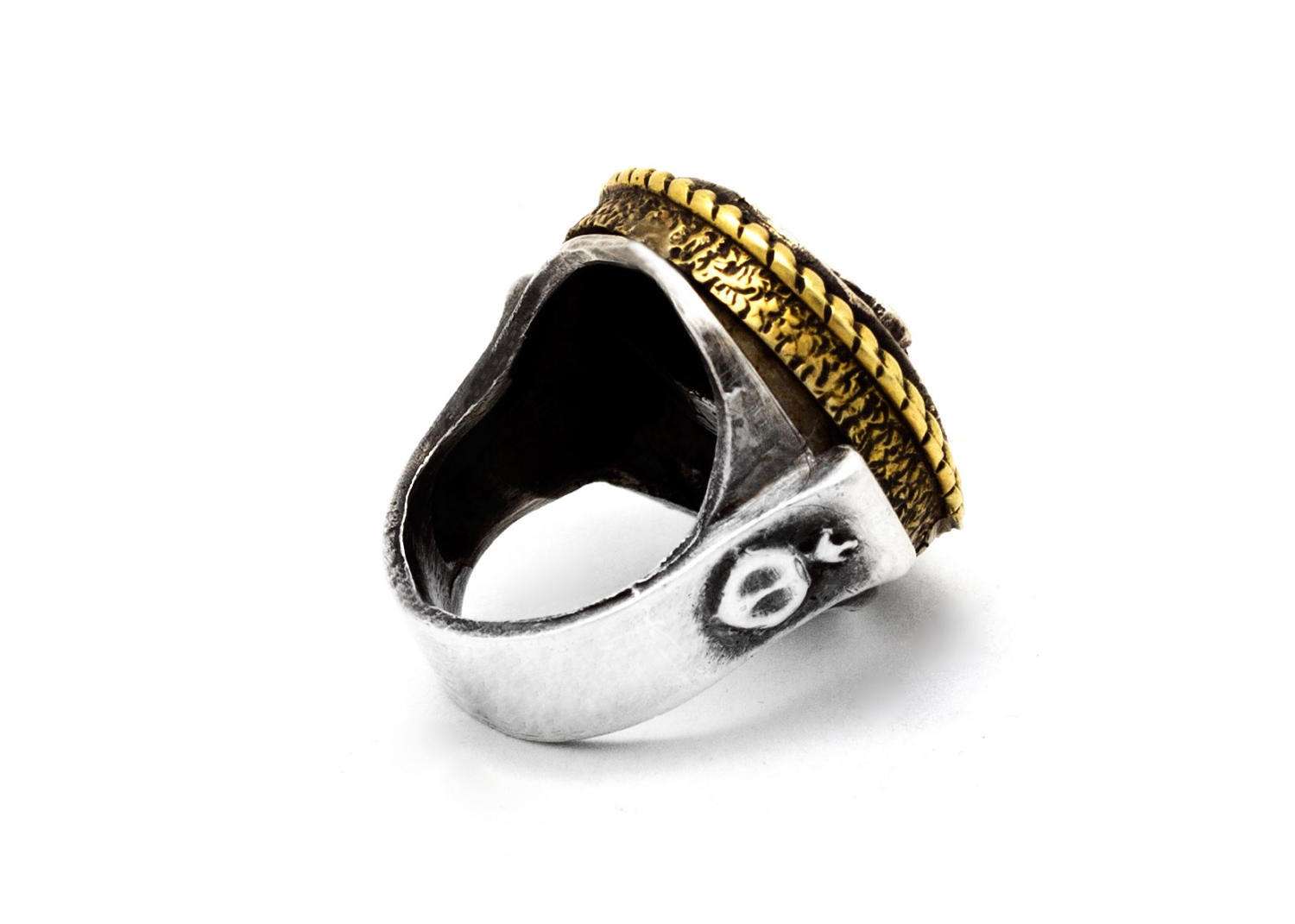 Coin Ring With the Running Man Coin Medallion Noa Tam Coin - Etsy Israel