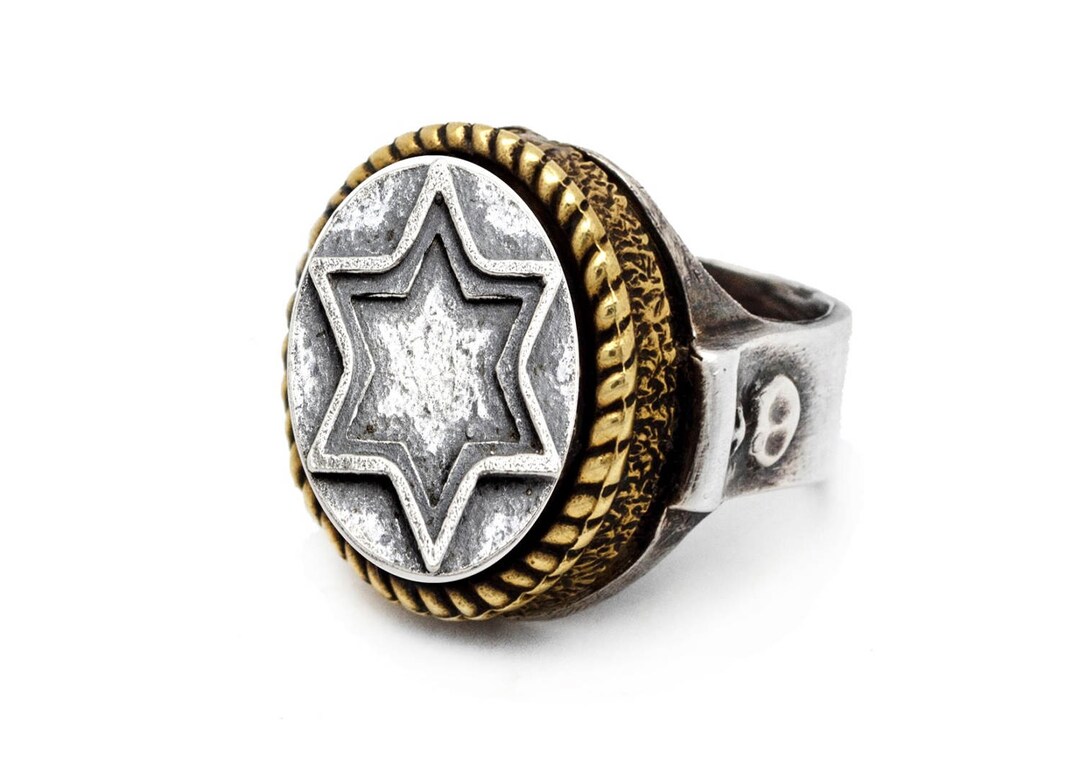 Coin Ring With the Star of David Coin Medallion Noa Tam Coin Jewelry - Etsy