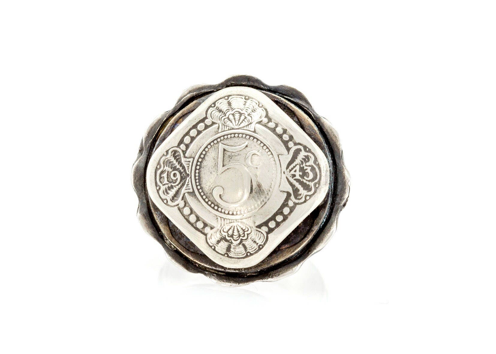 Coin Ring With the 5 Cent Coin of Netherlands - Etsy